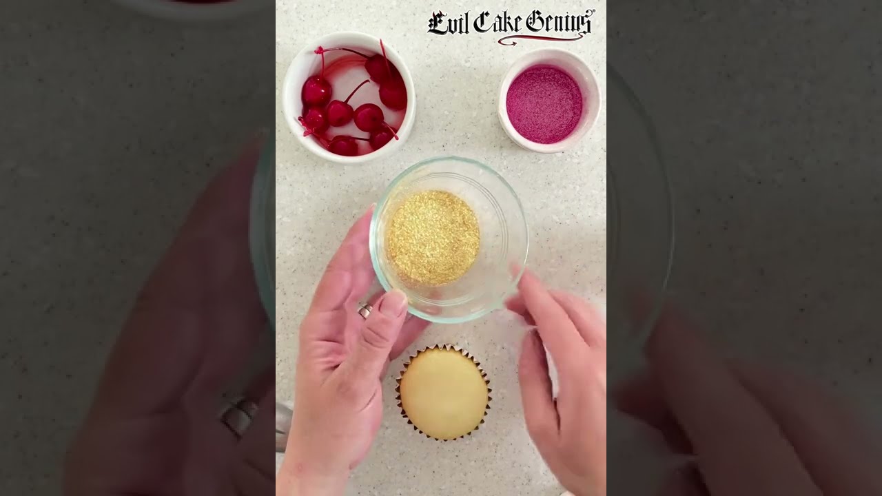 Evil Cake Genius Glitzy as Hell™ Edible Glitter Cupcakes!