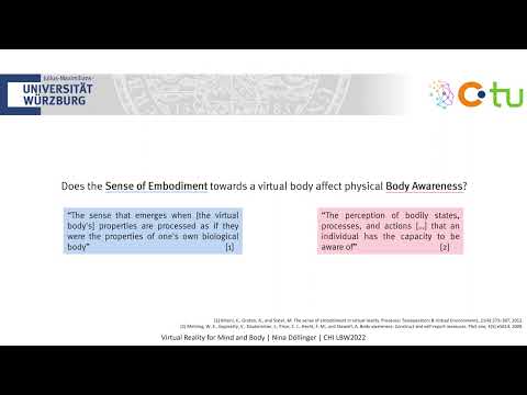 Virtual Reality for Mind and Body: Does the Sense of Embodiment Towards a Virtual Body Affect ...