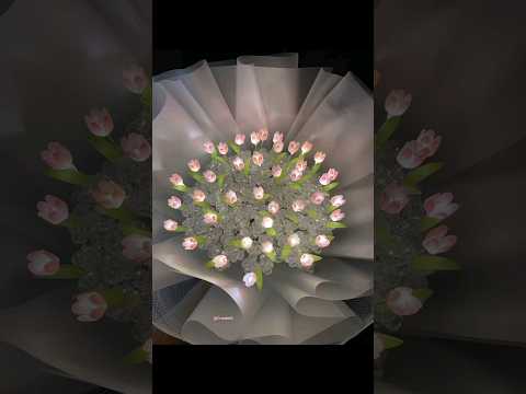 Tulip Bouquet | First Time Trying Different With Tulip | #flowerbouquet #diy #shorts #viralshort