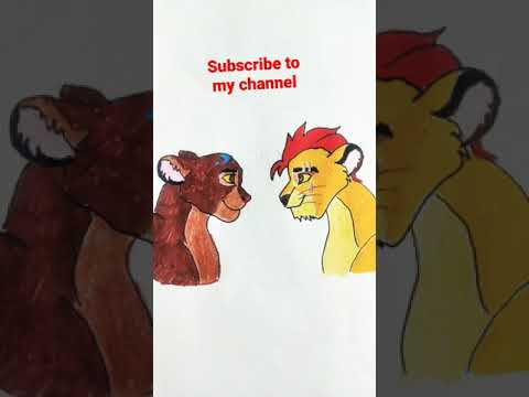 Kion And Rani drawing from lion guard || Lion guard Drawing || #shorts