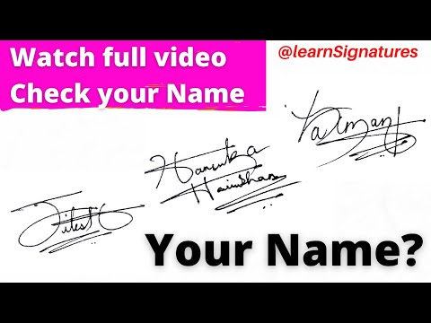 Signatures on your name | Unique signature style | how to draw signatures for document