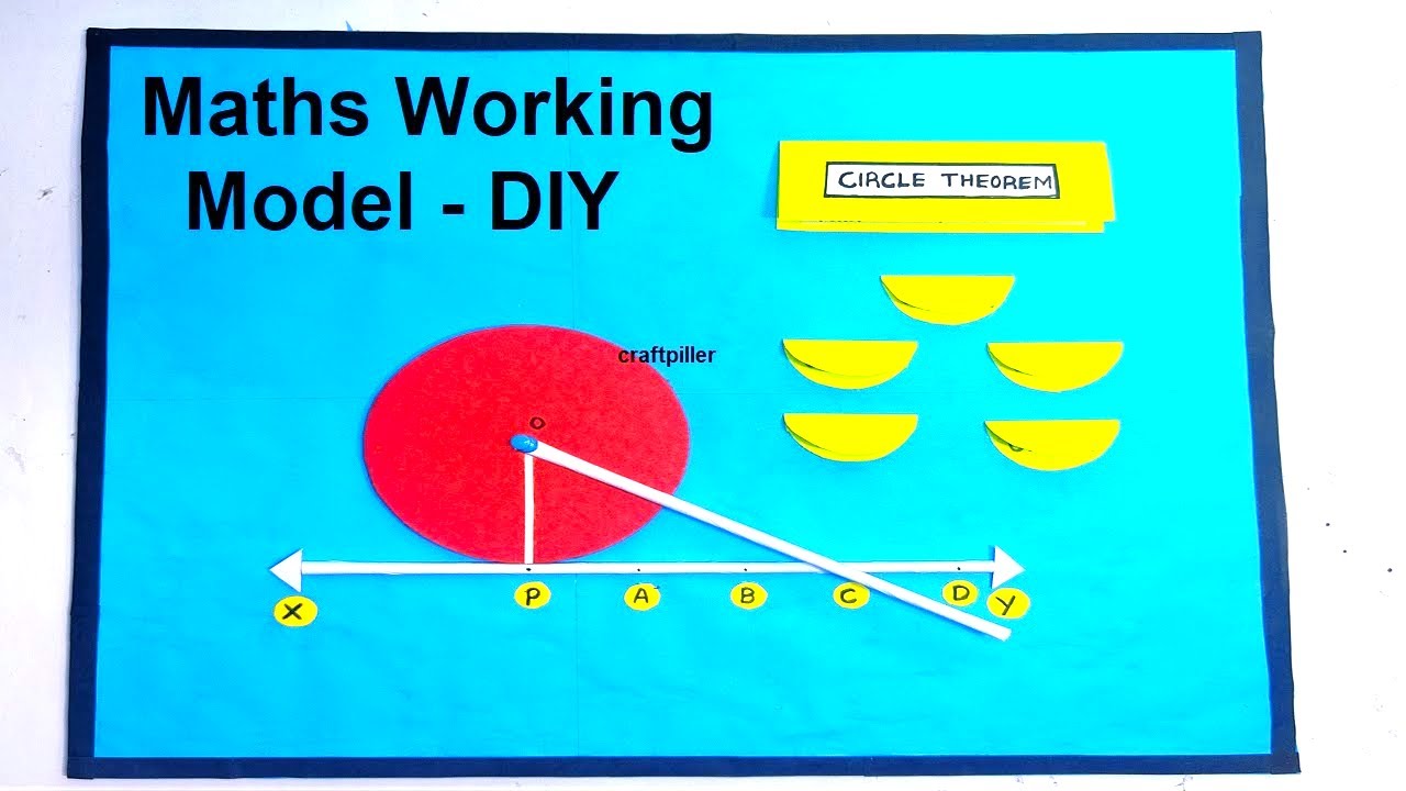 circle theorem working model - maths tlm project - diy - simple and easy | craftpiller