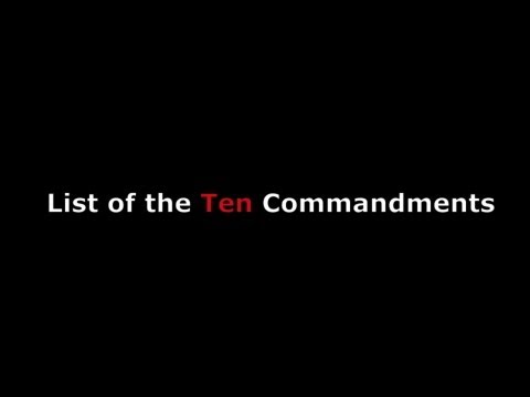 List of the Ten Commandments in Order in the Bible For Adults & For Kids
