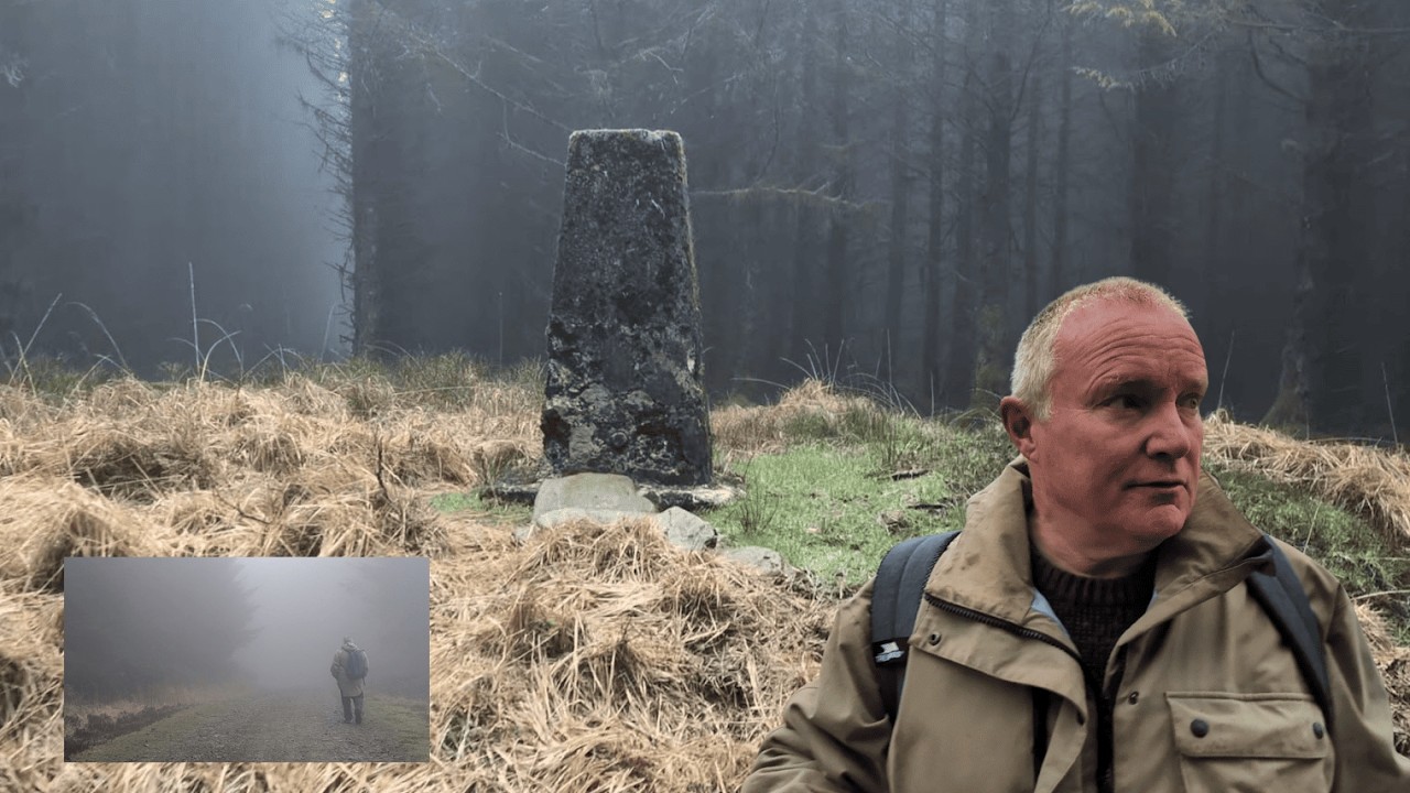 A Foggy Day Hiking above the Rhondda - Bog, Fog, Trees and 2 Trigs