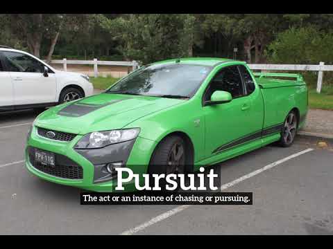 What is Pursuit? | How Does Pursuit Look? | How to Say Pursuit in English?