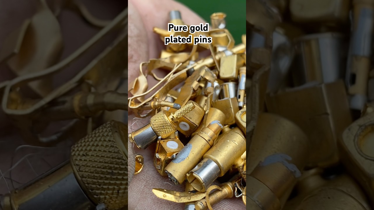 Gold plated pins #treasuresearch #goldmining #goldrecovery