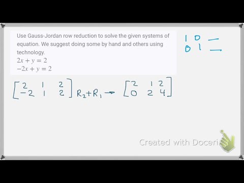 2. Solve using matrix row operations Show your work and write your solution in RREF (Gauss-Jordan f…