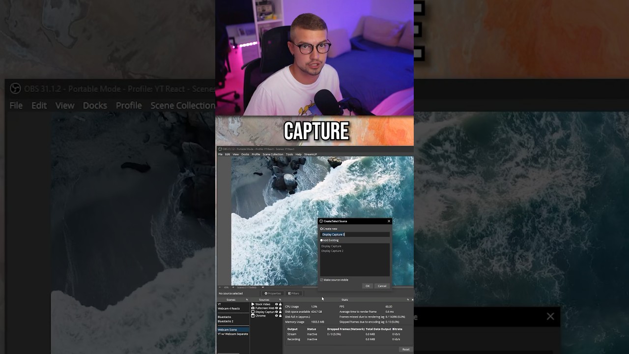 Record Your Screen using Display Capture in OBS!