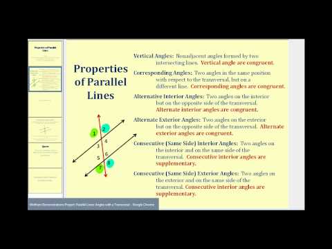 Properties of Parallel Lines | Math Help from Arithmetic through ...