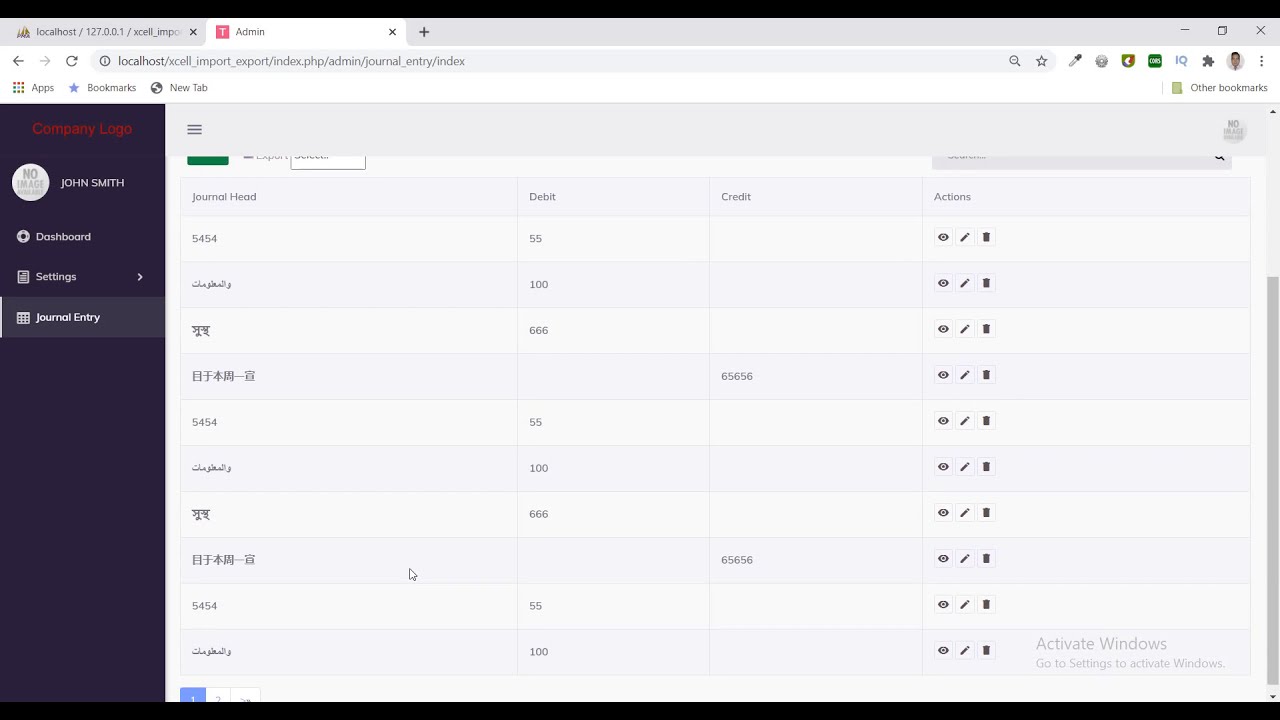 Excel,csv,xls,xlsx Import Export in CodeIgniter PHP MySQL Free Code