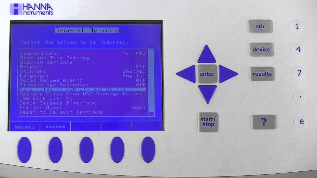 Knowledge Base: Transferring Files from the Titrator to USB Drive