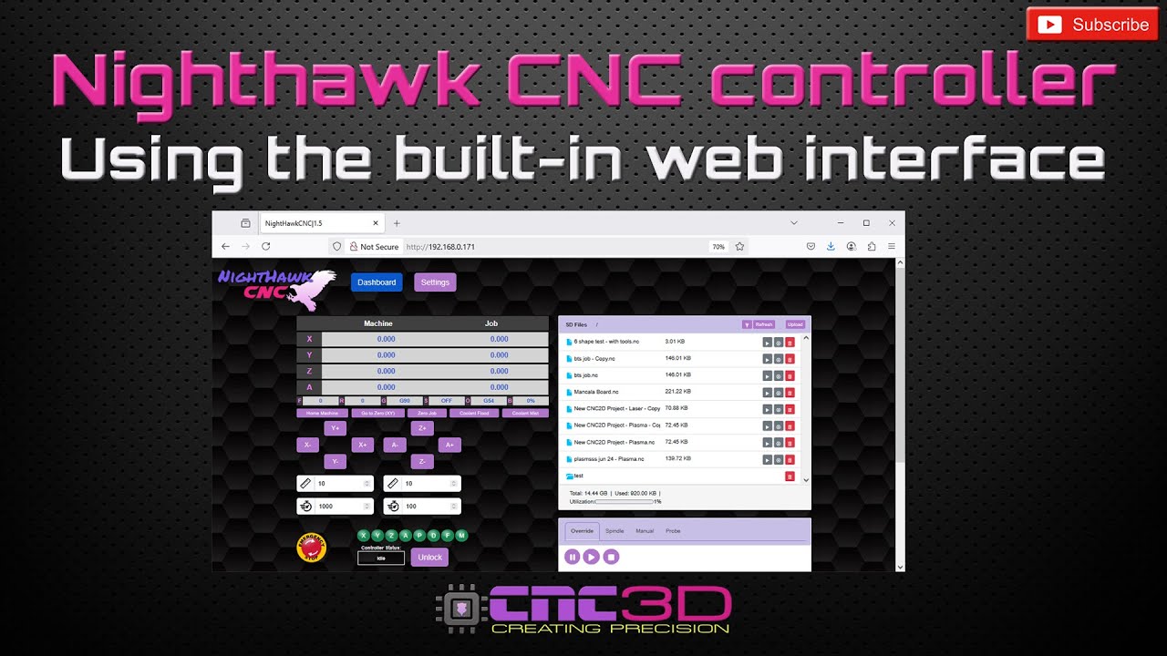 Nighthawk CNC Web Interface – Wireless Control from Any Device! 📱💻