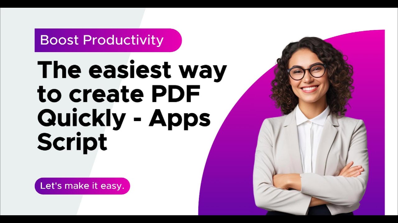 How to Create PDF Files using google apps script? | The easiest way to create PDF Quickly