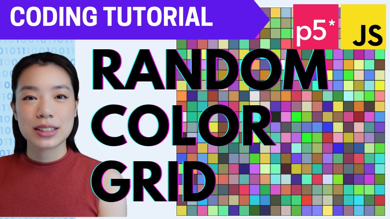 p5.js Coding Tutorial |  Color Grid (Nested Loop / 2D Array)