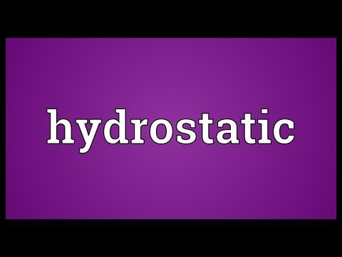Hydrostatic Meaning