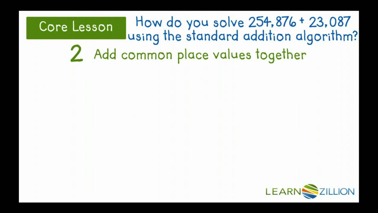Add Using Standard Algorithm