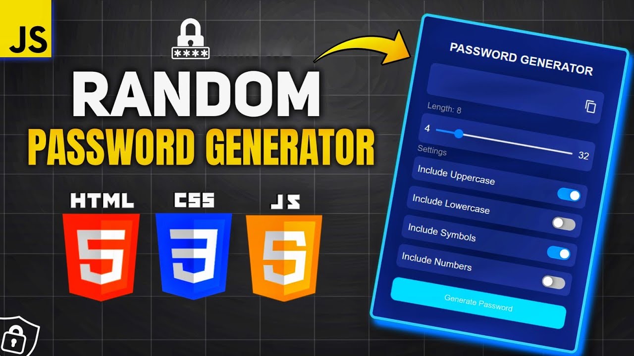 Password Generator using HTML CSS JavaScript | CoderzArea | JavaScript Mini Project