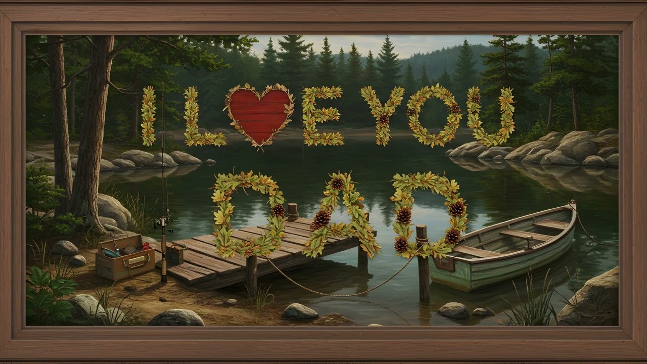 I Love You Dad Frame TV Art | Father's Day Wallpaper For Your TV 🎣🌲
