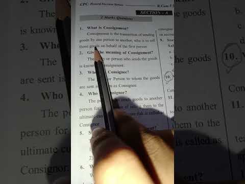 What is Consignment in Accounting? #bcom #exam