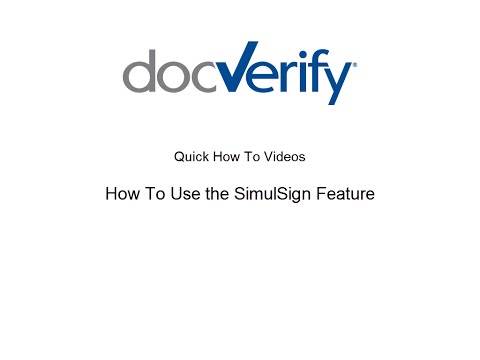 How to use the simulsign feature