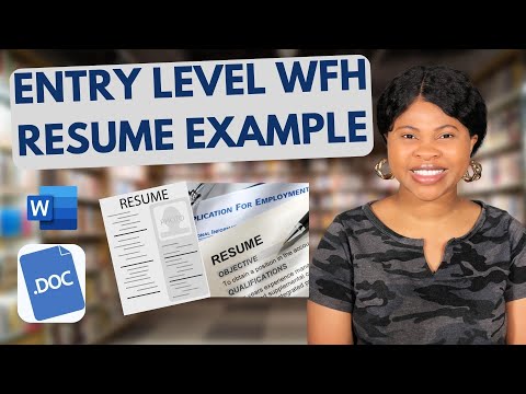 How To Write a Resume: For Entry Level Jobs | Data Entry Jobs | WFH Jobs Resume
