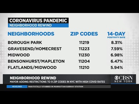 Restrictions Coming To Zip Codes With High Positivity Rates