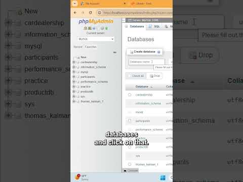 Secrets to Creating Databases in phpMyAdmin on Localhost | Database & SQL Tutorial