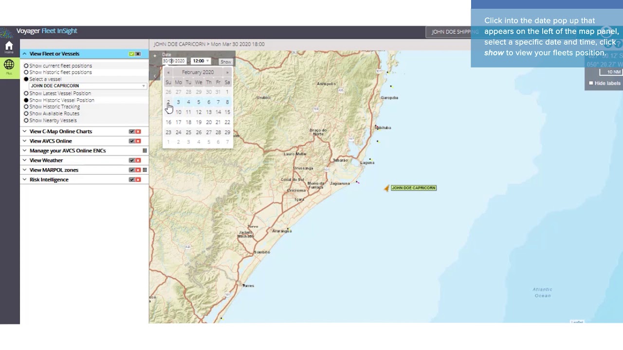 VFI Plus Tutorial 1 - How to display your fleet and vessel positions