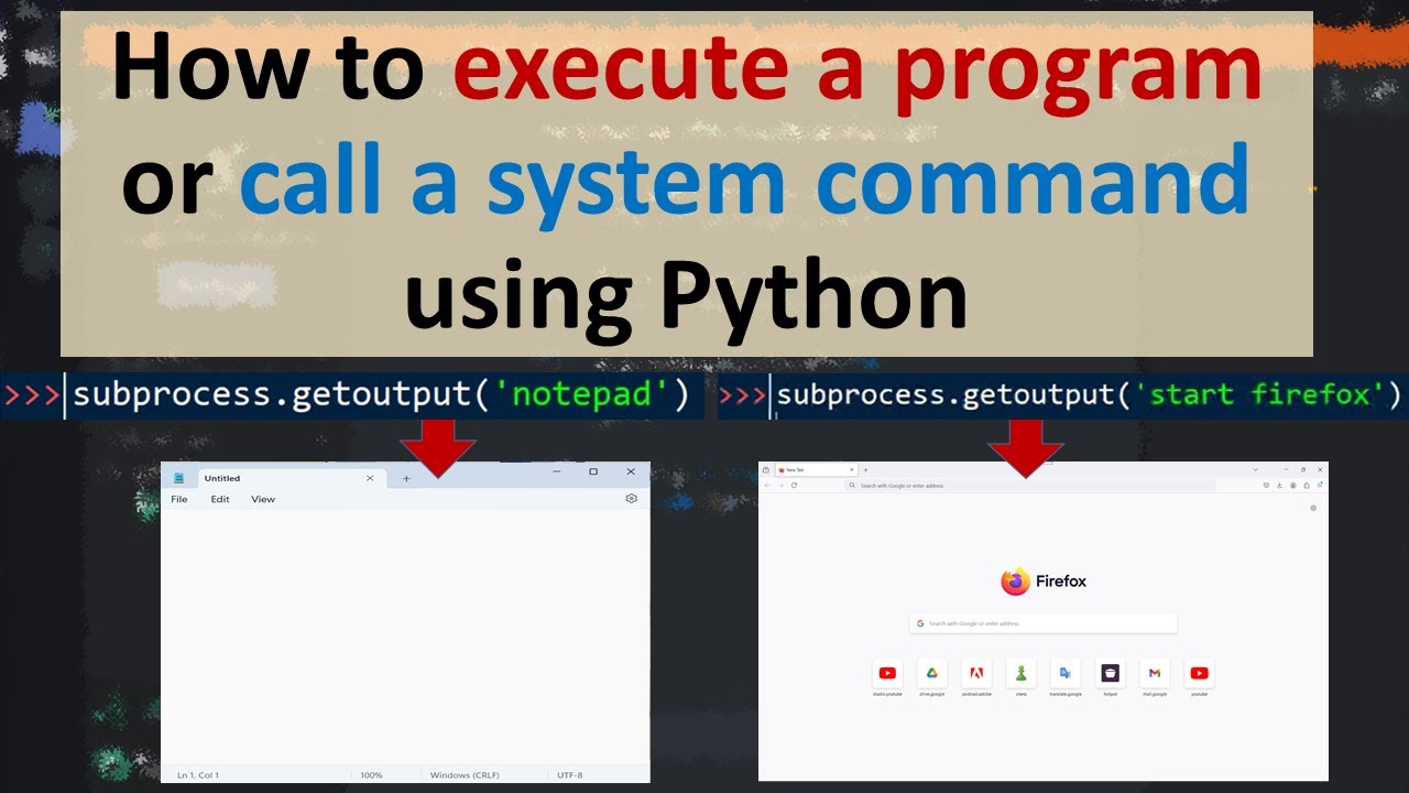 How to execute a program or call a system command using Python