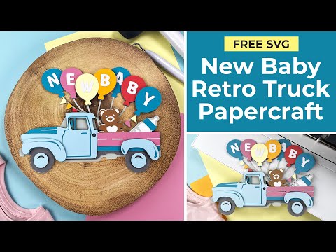 New Baby Truck Free SVG 👶 Easy Cricut Baby Project