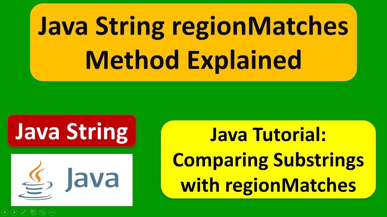 Java String [regionMatches method example] | Java Tutorial