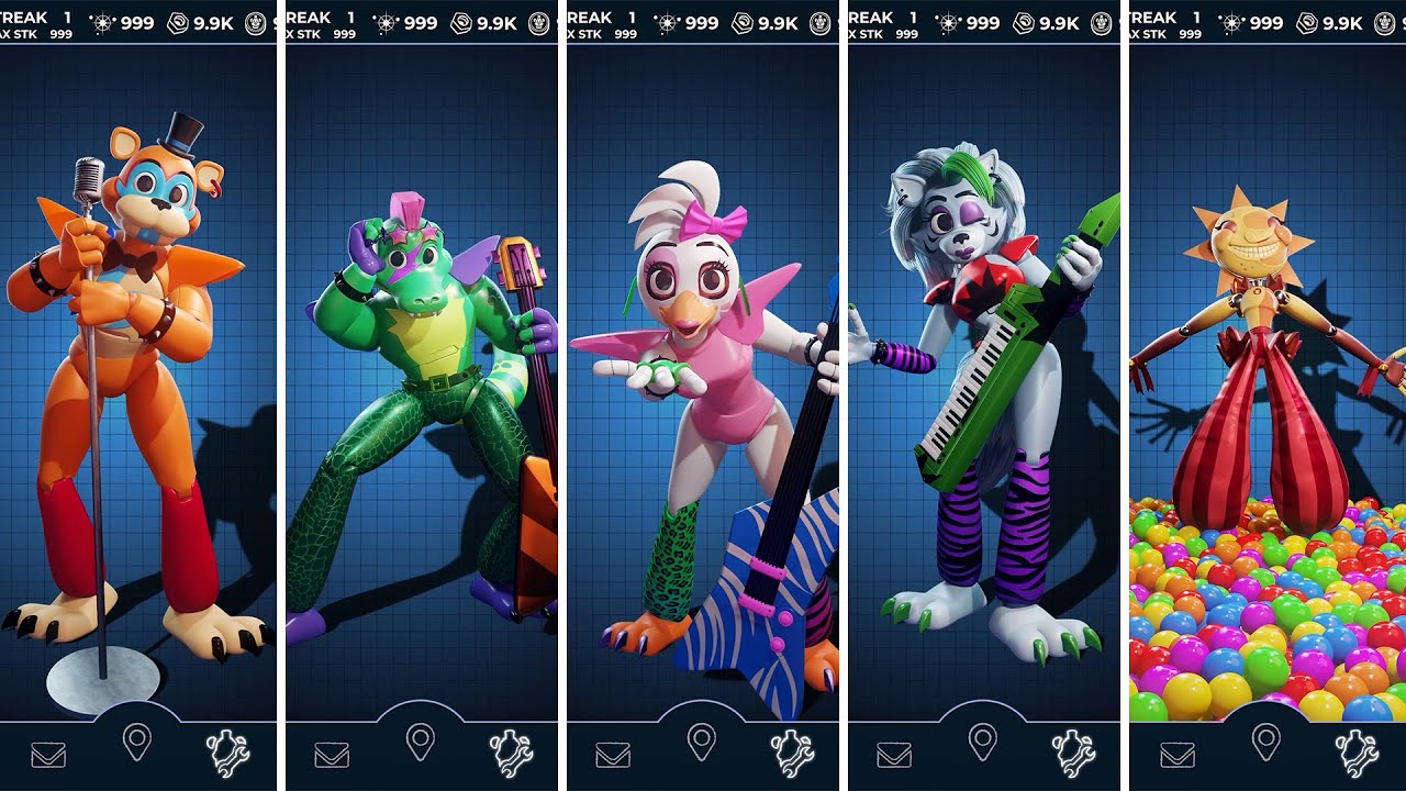 FNAF Stylized Security Breach Animatronics Jumpscare & Workshop Animations