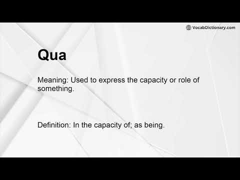 Qua Meaning