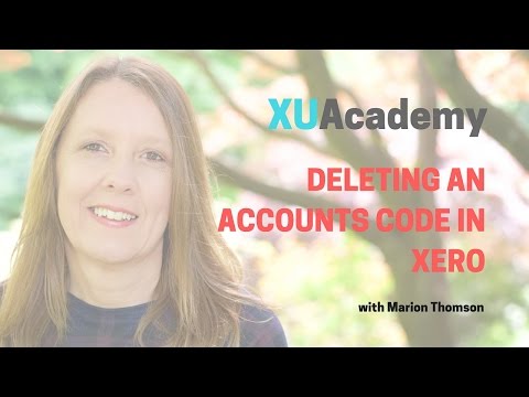How to delete an Accounts Code in Xero