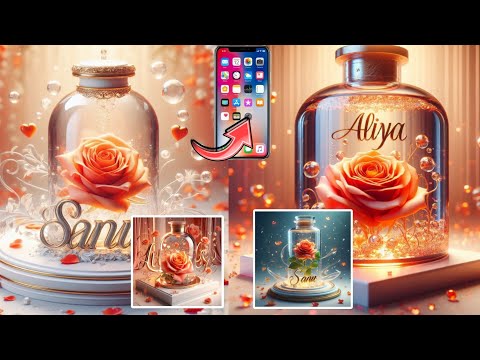 How To Create transparent glass flower name photo editing| Bing image Creator #meta #dp #2024 #viral