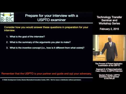 A Patent Application Case History: A USPTO Interview