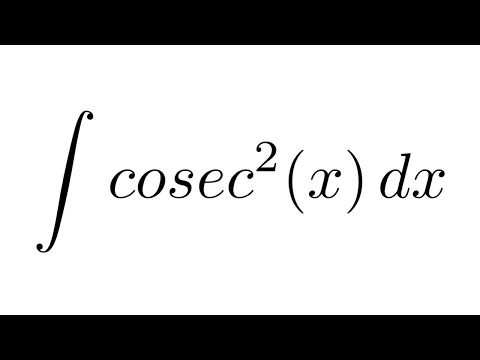 Integral of cosec^2(x) - Integrals ForYou
