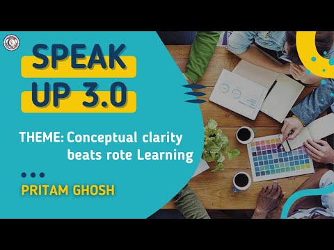 Conceptual clarity beats rote learning | PRITAM GHOSH | SPEAK UP 3.0 | TACHYONS