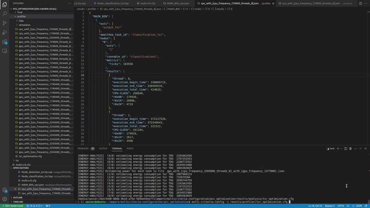 Multi-criteria optimization pipeline