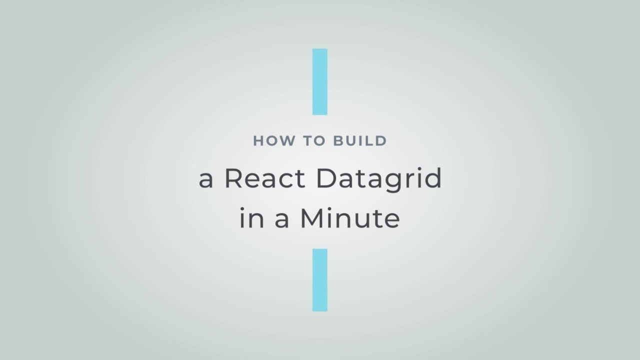 How to Build a React Datagrid in a Minute