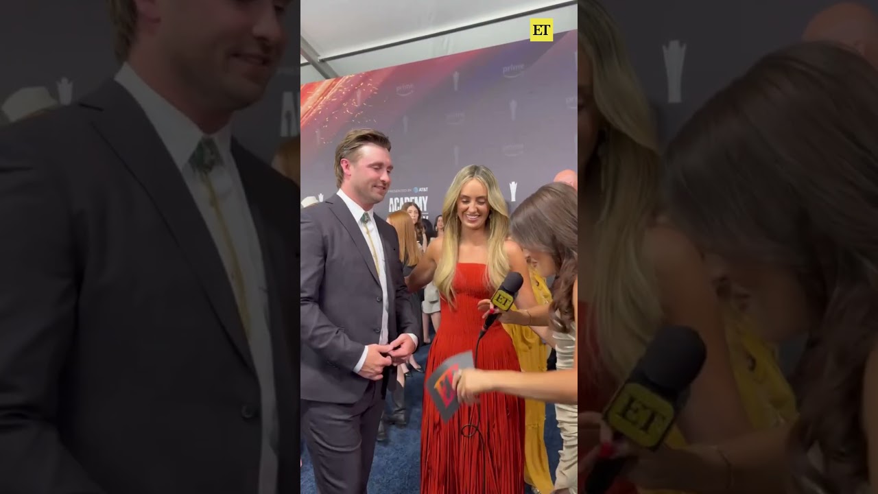 #laineywilson and Devlin 'Duck' Hodges make married couple debut at 2026 #acmawards