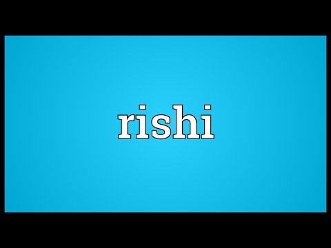 Rishi Meaning
