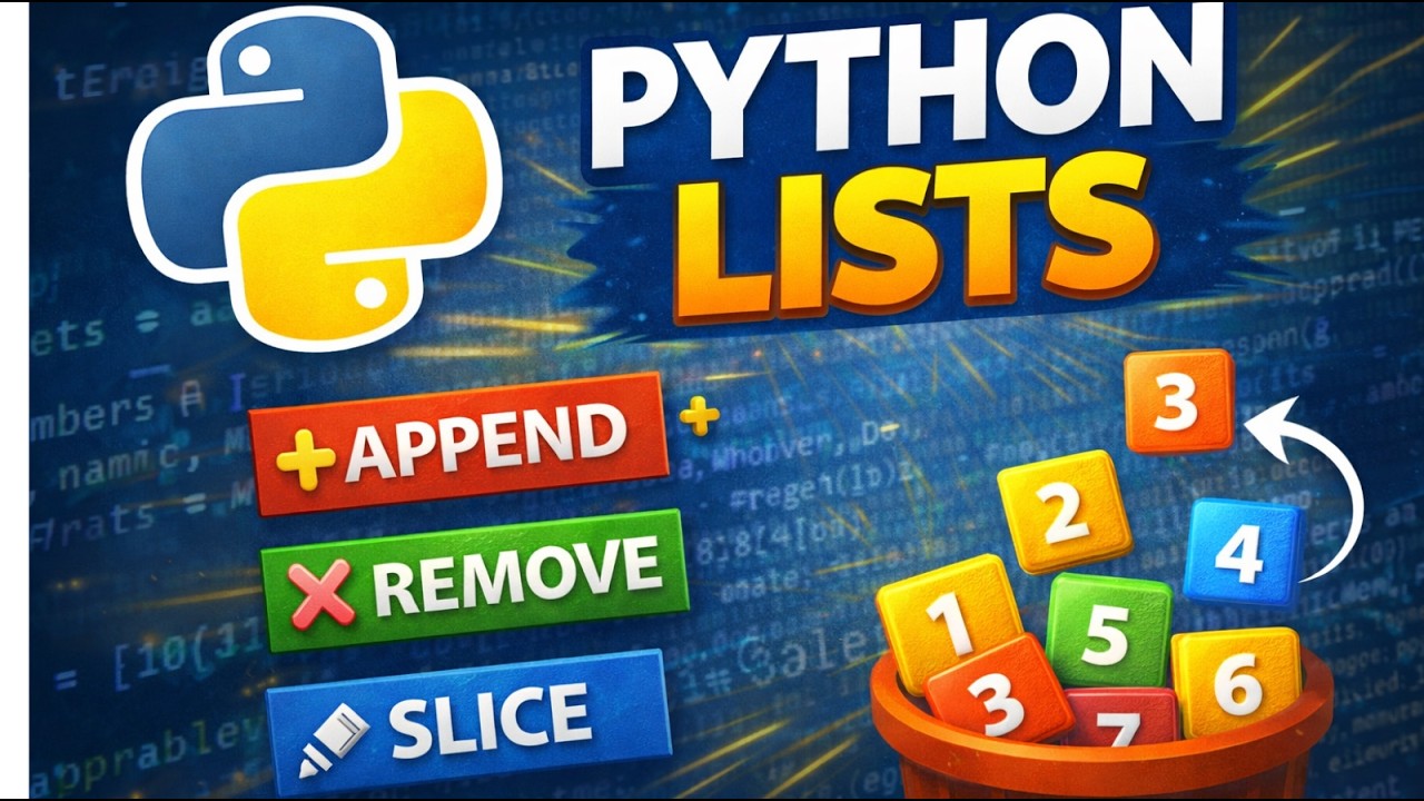 Python Lists Explained: Append, Remove, Pop & Slicing (Beginner Tutorial)