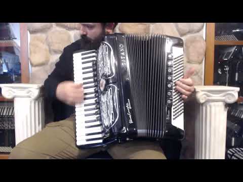 5845 - Black Titano Palmer Converter Virtuoso Piano Accordion | Reverb