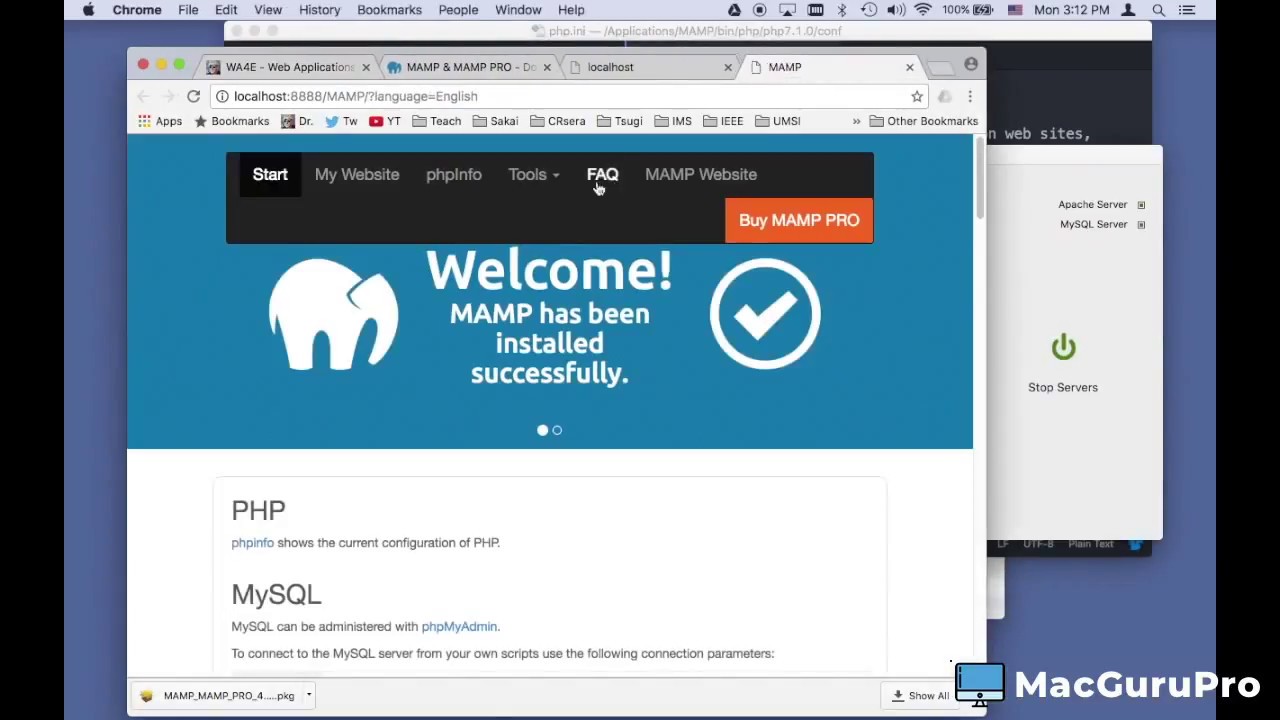 Setup MAMP on Mac OS X