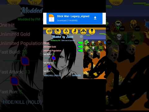 stickwarlegacy download kaise karen 📱🙀stick war legacy mod menu kaise download karen #shorts