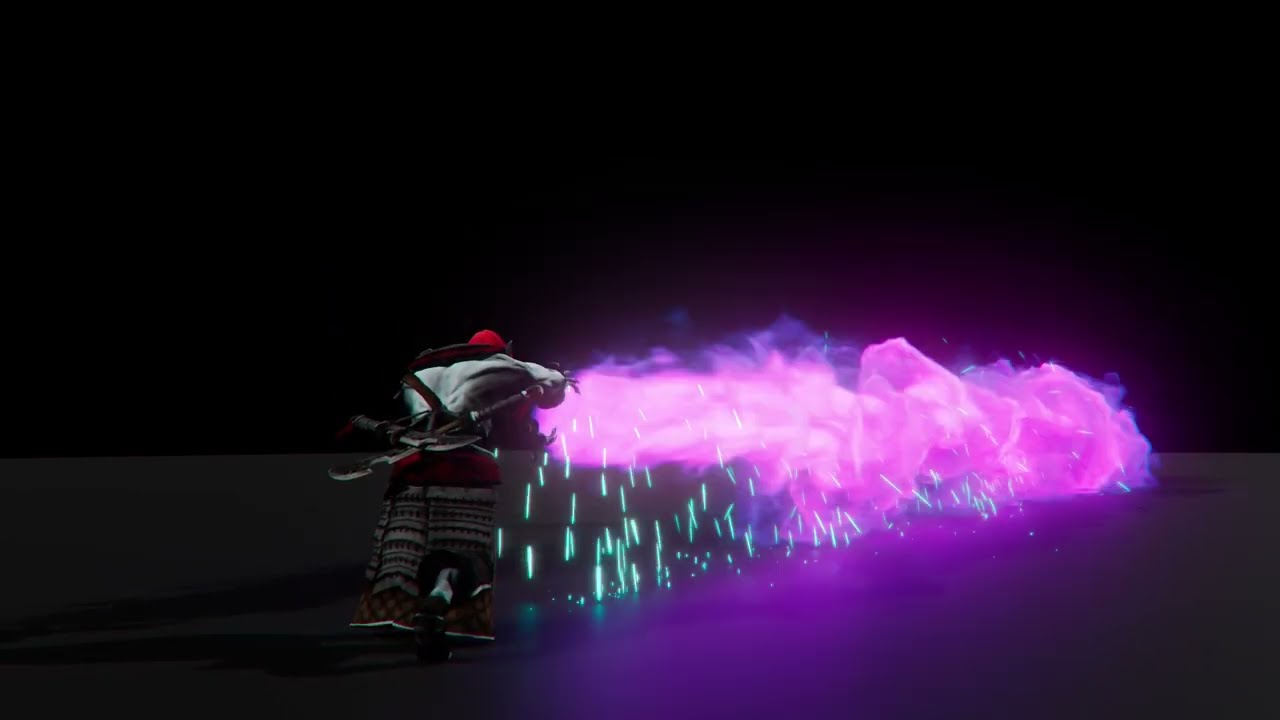 Kamehameha Magical beam VFX created in houdini @houdini3d 