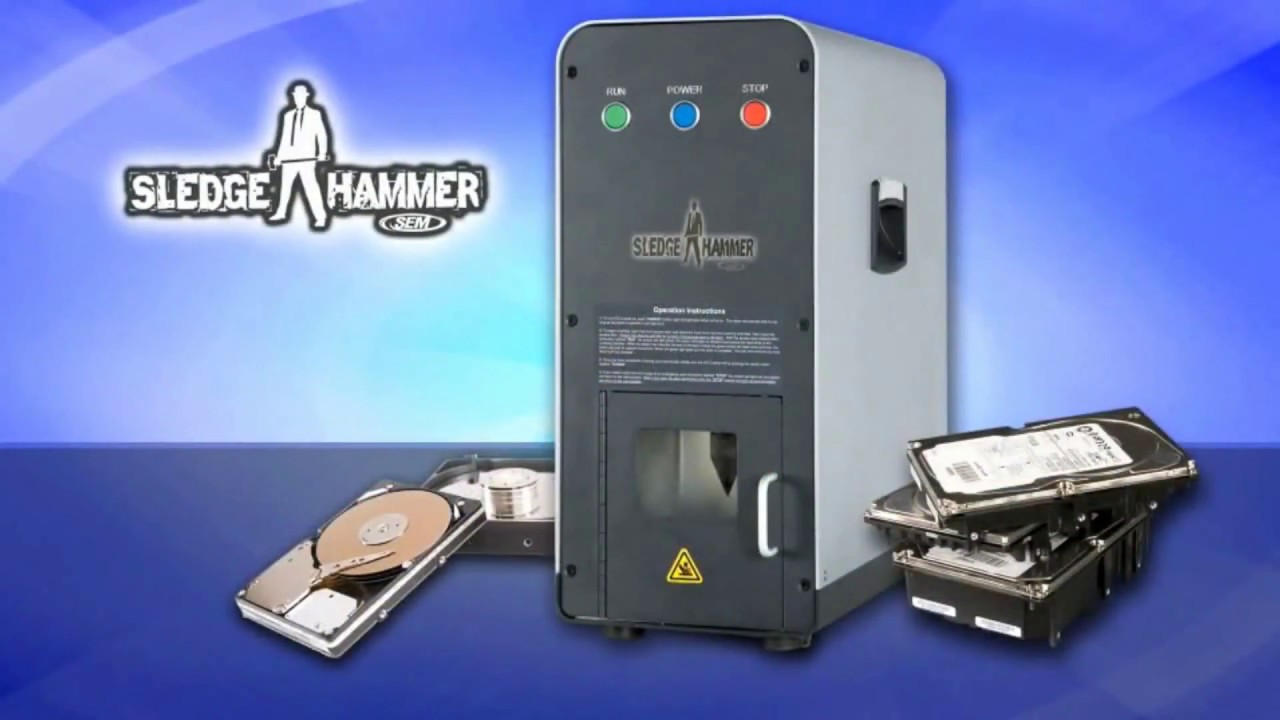 Manufacturer Video of the SEM Model 0101 Sledgehammer Hard Drive Crusher