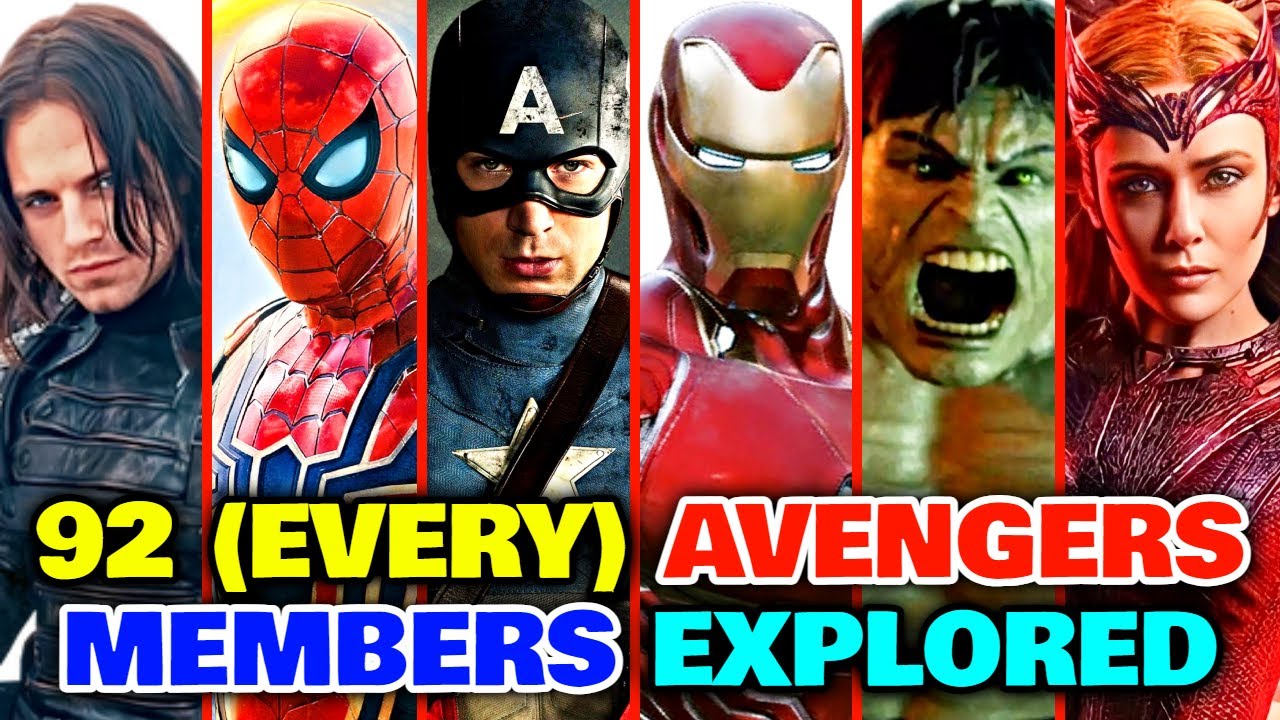 92 (Every) Avengers Members Till This Date - Explored - Mega Avengers List
