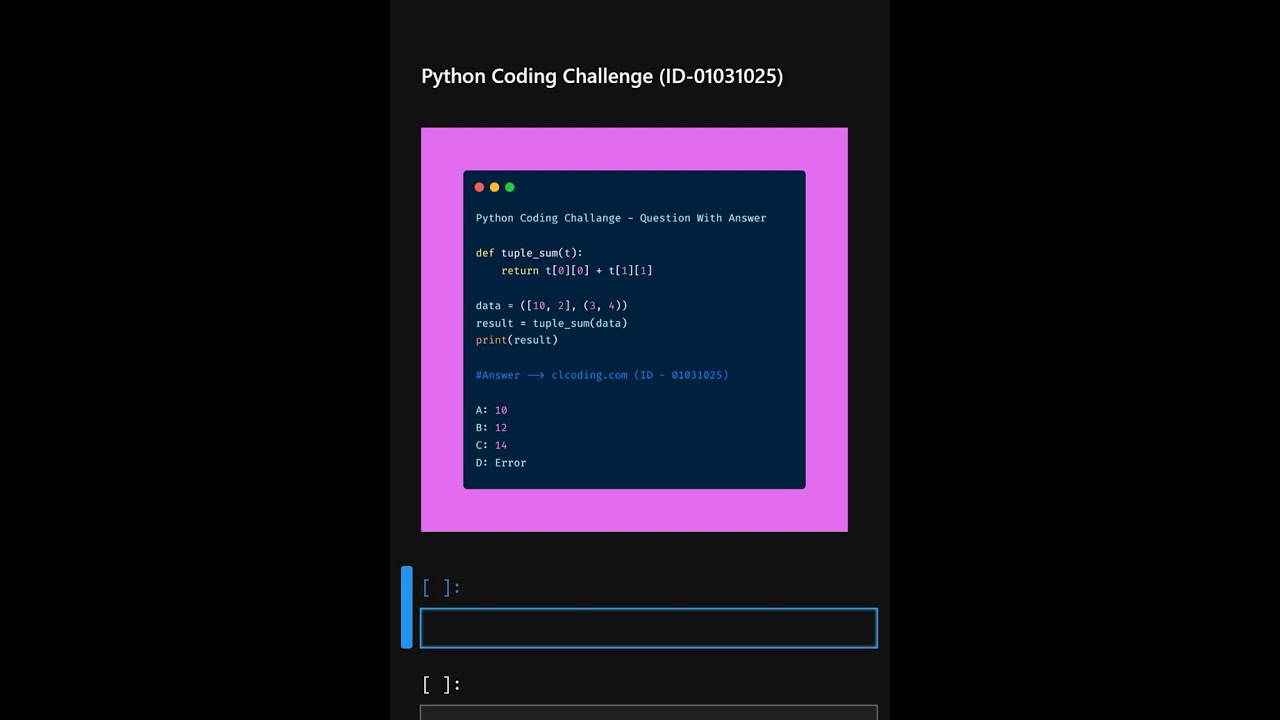 Python Coding Challenge ID 01031025